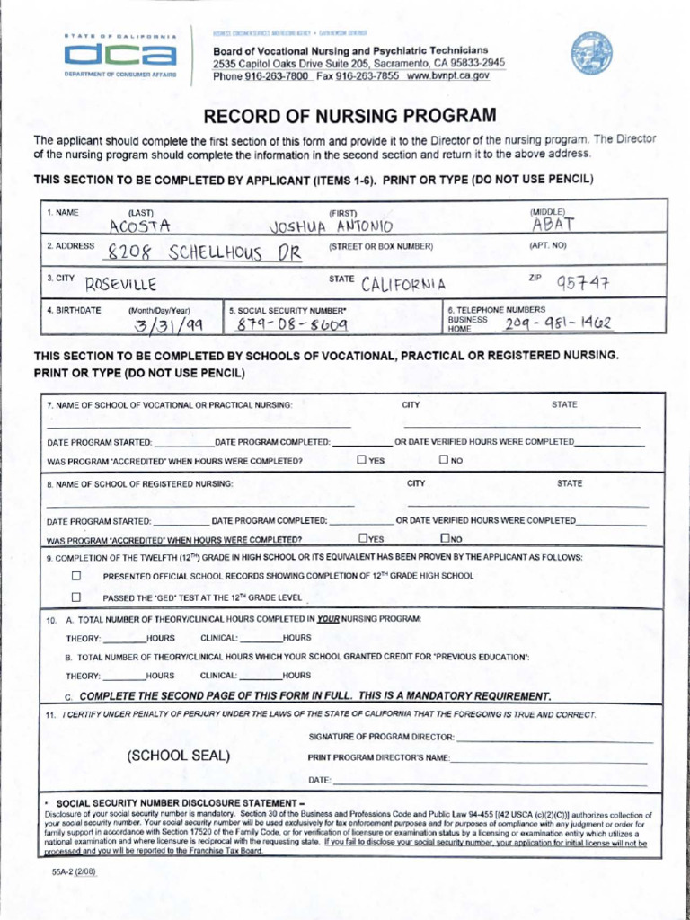 Nursing Prgram | PDF