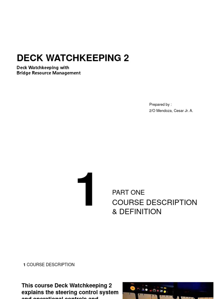 DECK WATCHKEEPING 2 Module | PDF