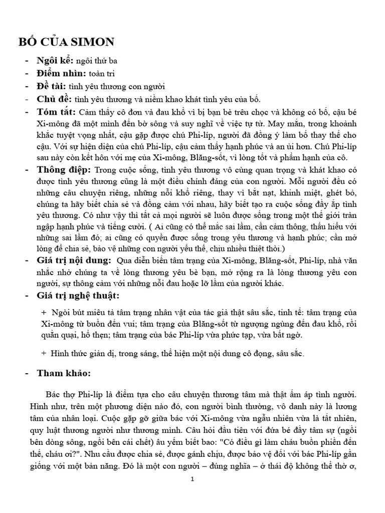 BỐ CỦA SIMON | PDF