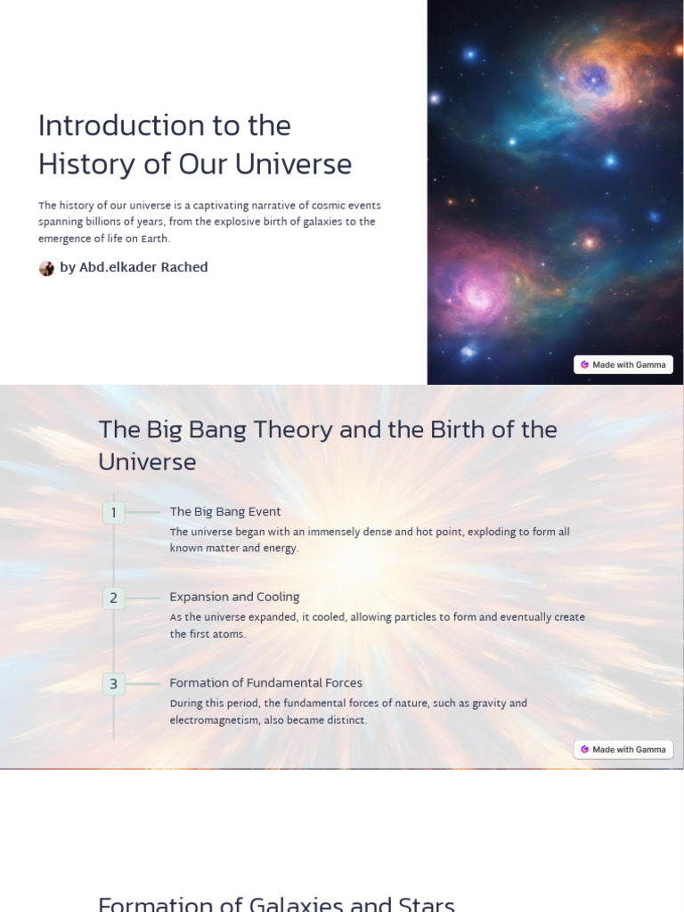 Introduction To The History of Our Universe | PDF | Universe | Cosmic Dust