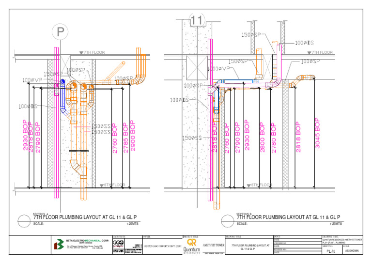 7TH Floor Plumbing Layout P02 | PDF