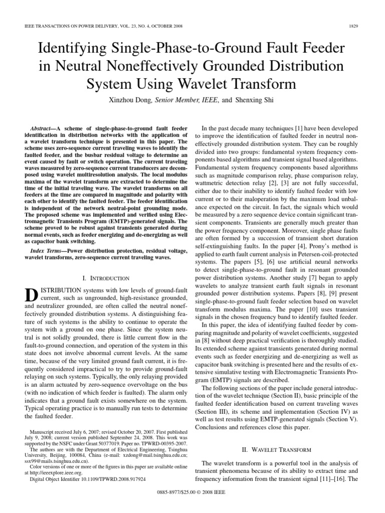 Identifying Single-Phase-To-Ground Fault Feeder in Neutral Noneffectively Grounded Distribution ...