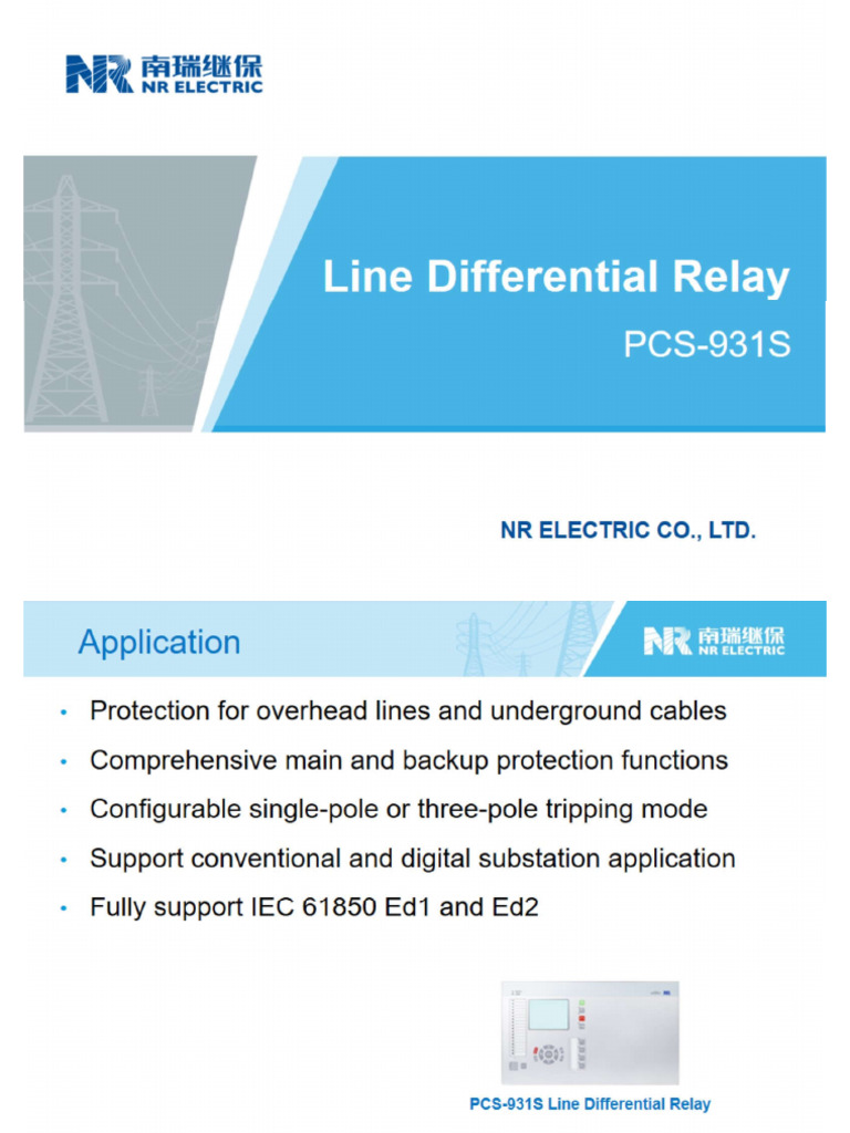 PCS-931S Line Differential Relay - V2.00 | PDF