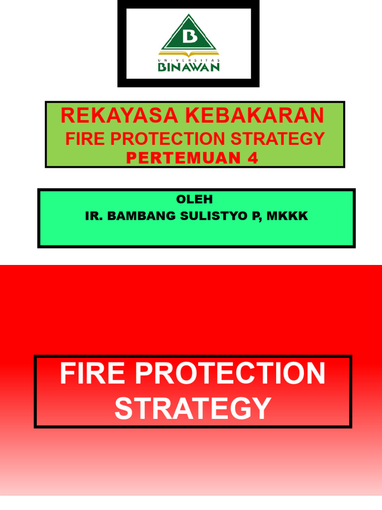 Fire 4 Ok Fire Protection Strategy & Fire Hazard MGT | PDF