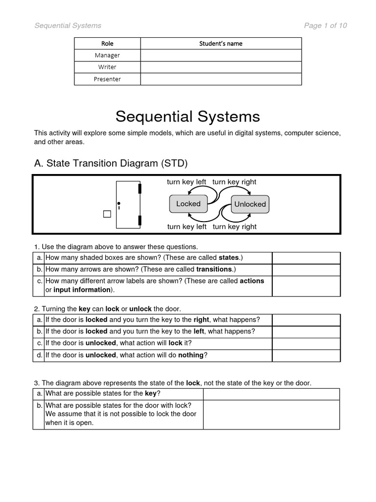 Sequential Systems-Student | PDF | Electronics | Models Of Computation