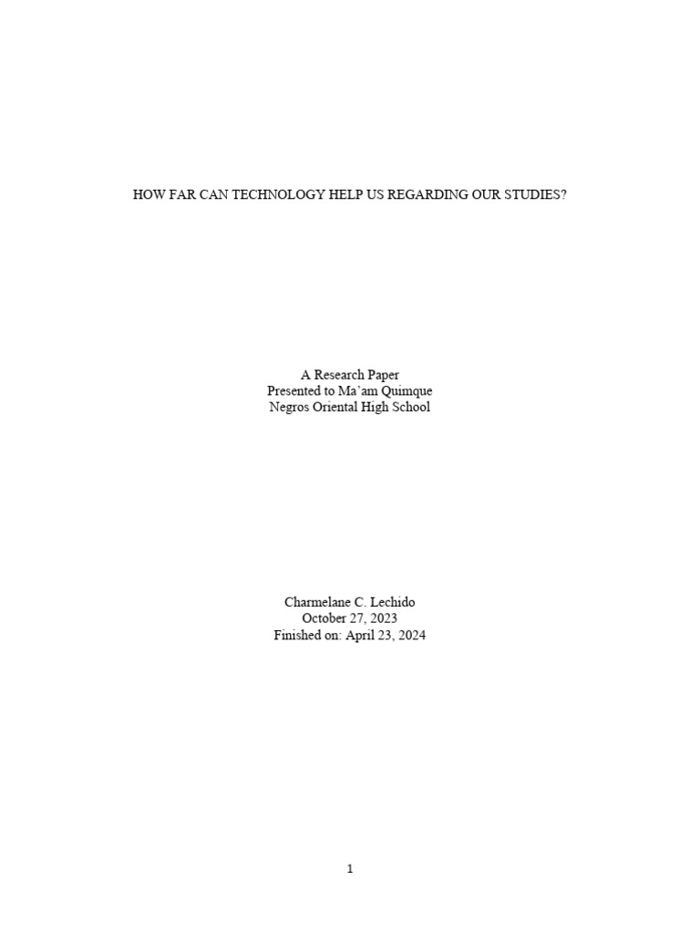 Research Paper Spa 8 - To Be Defended Final | PDF | Educational ...
