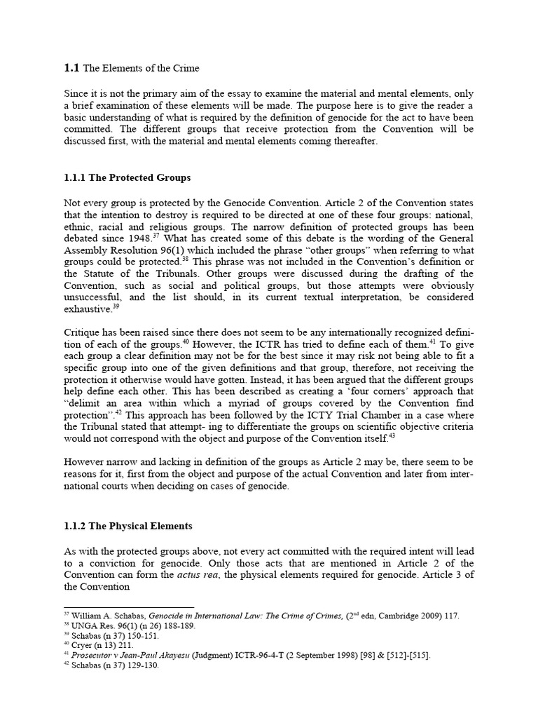 The Elements of The Crime | PDF | Genocides | International Criminal Court