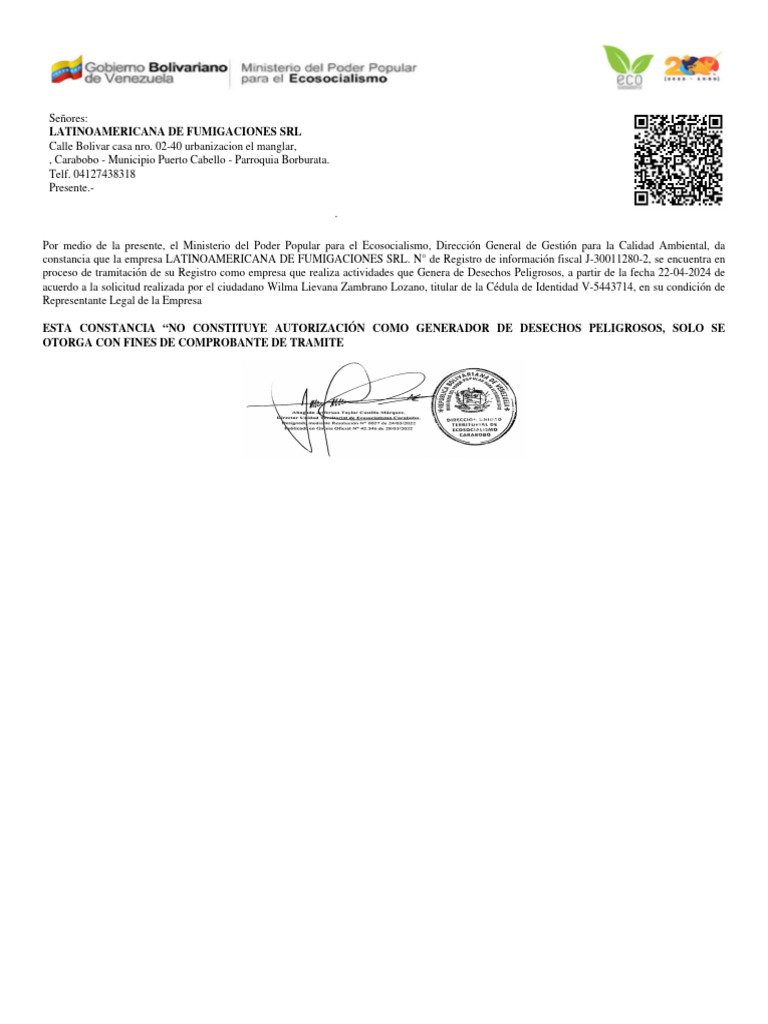 Constancia de Tramite Racda | PDF