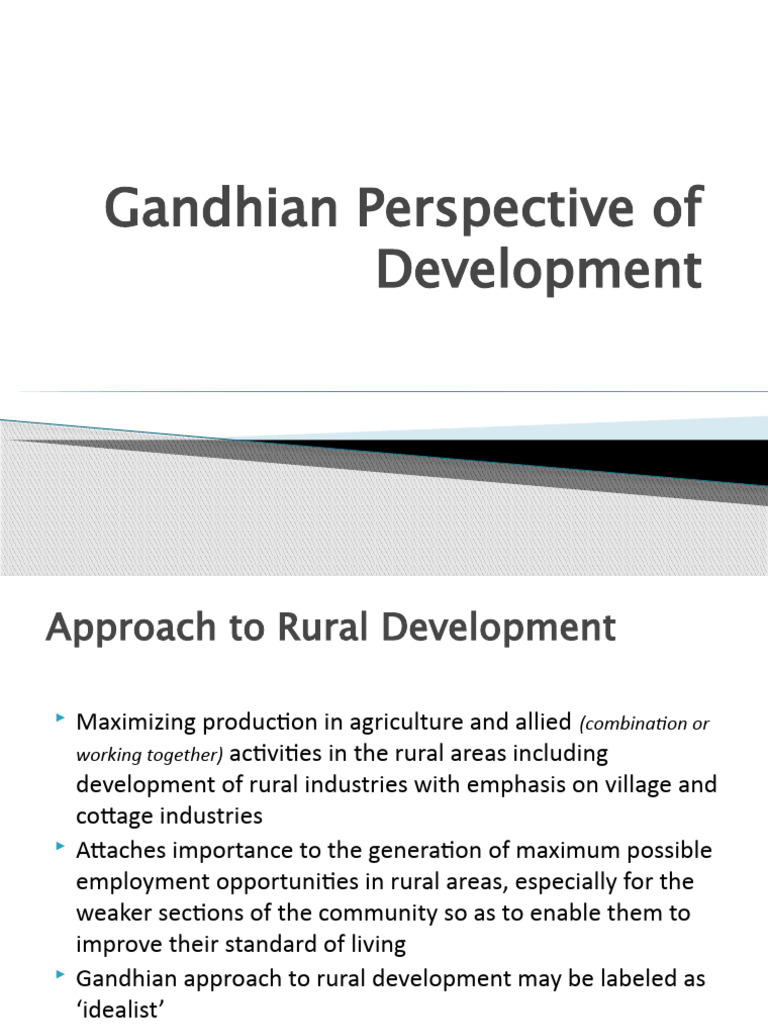 Gandhian Perspective of Development - Panchayati Raj-Done | PDF ...