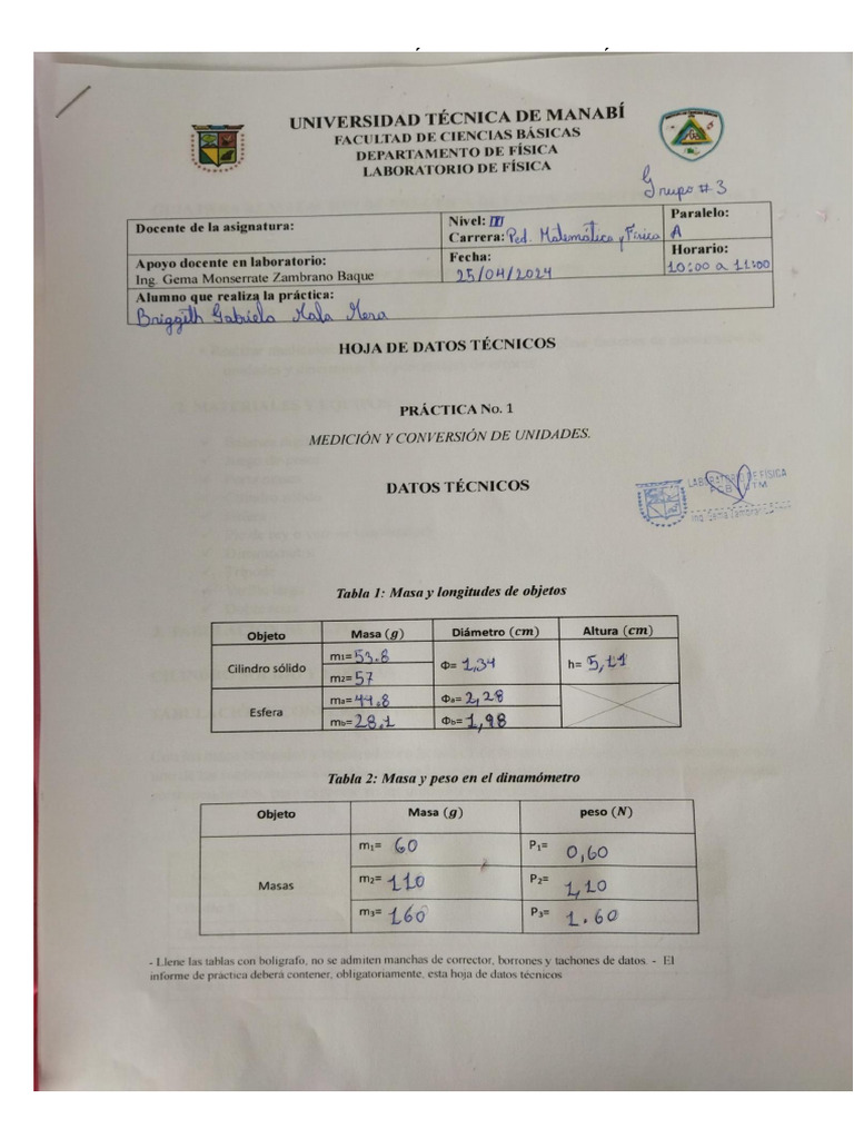 1 Práctica Mediciones y Conversión de Unidades | PDF | Peso | Medición