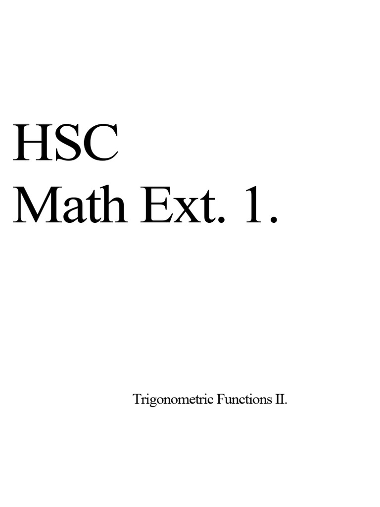 HMX1 Trig Functions II - Student | Download Free PDF | Trigonometric Functions | Angle