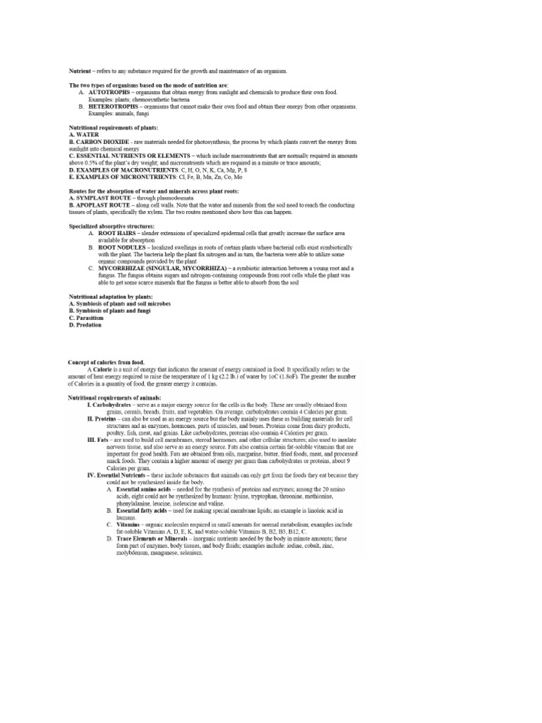 Bio Notes Pdf