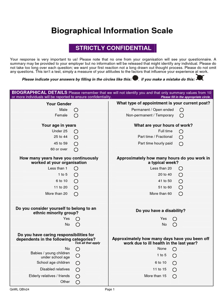 QoWL Biographical Information | PDF | Copyright