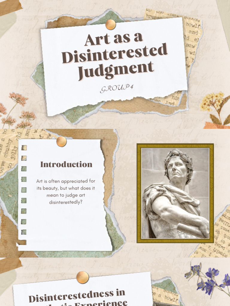 Art As A Disinterested and Judgment (Group 4) - Compressed | PDF ...