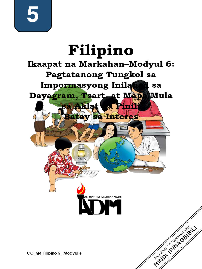 FIL5 Q4 Module 6 Pagtatanong Tungkol Sa Impormasyong Inilahad Sa Dayagram Tsart at Mapa Mula Sa ...