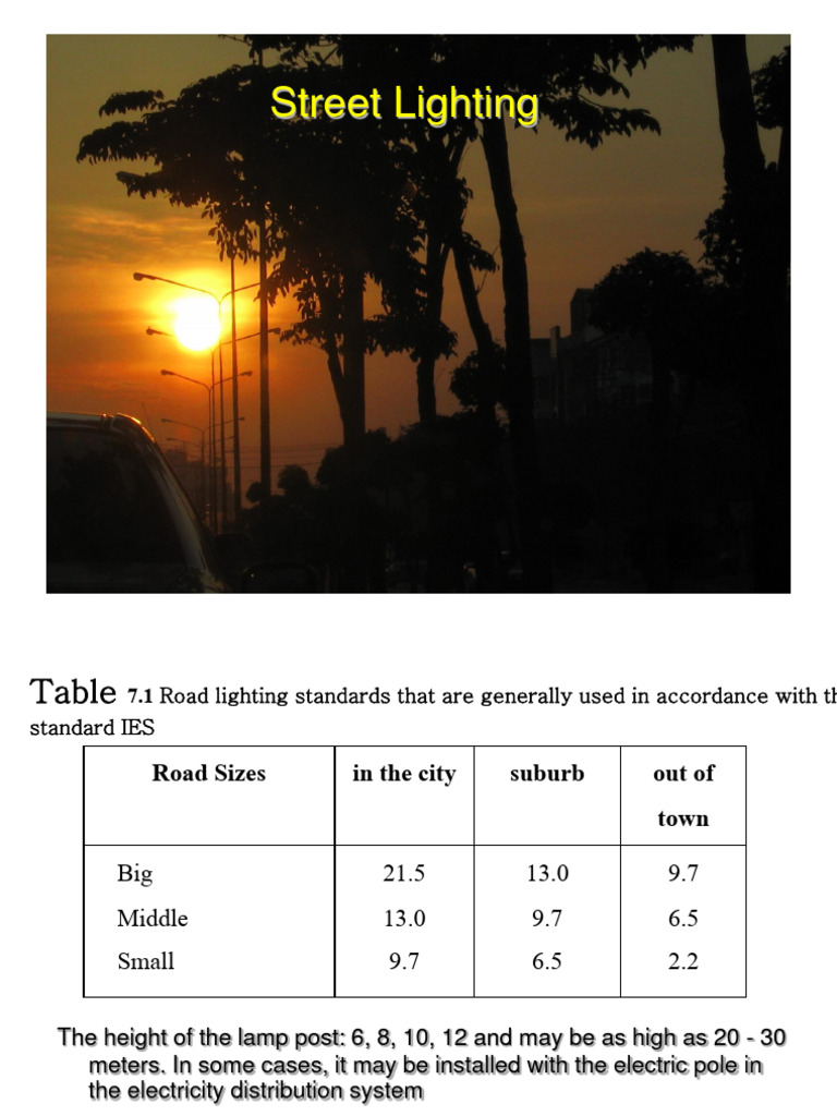 Road Lighting Design English | PDF | Light | Lighting