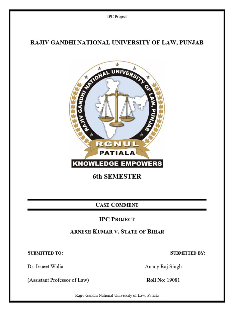 19081-IPC Final Draft | Download Free PDF | Magistrate | Bail