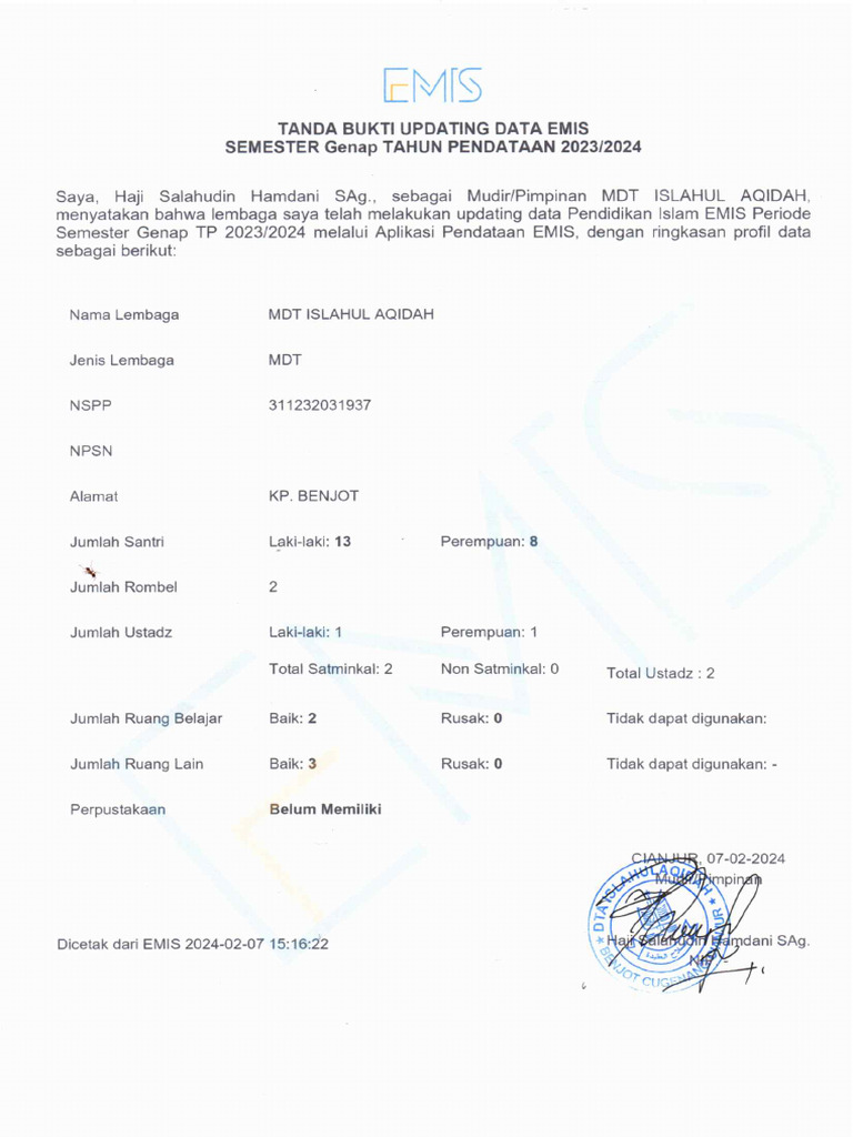 LPJ Bkba Islahul Aqidah0001 | PDF