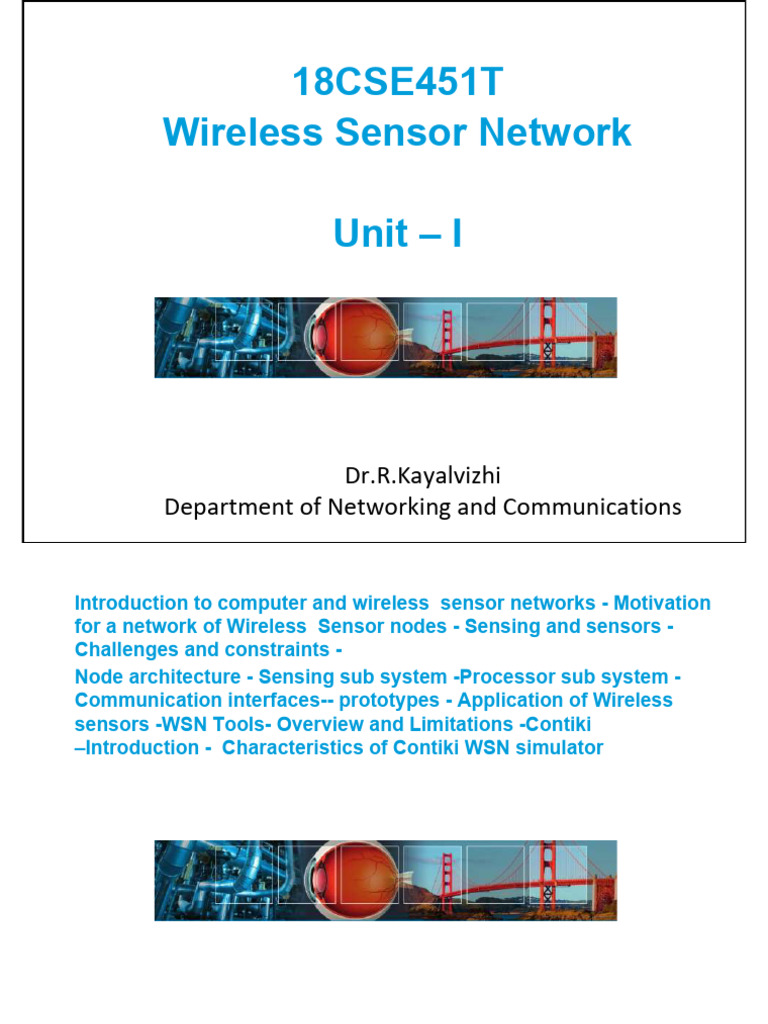 Unit 1 WSN | PDF | Wireless Sensor Network | Wireless Ad Hoc Network
