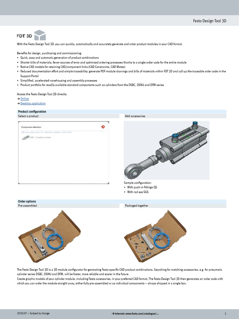Festo Design Tool 3D: Online Desktop Application | PDF