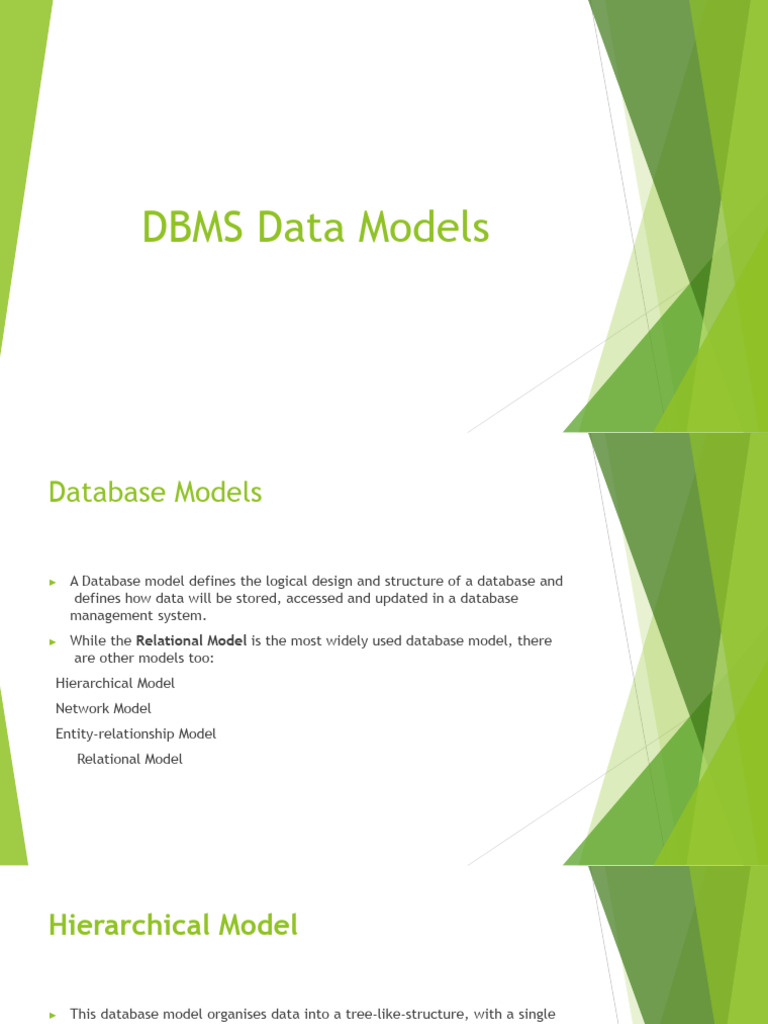 DBMS Data Models | PDF | Relational Database | Databases