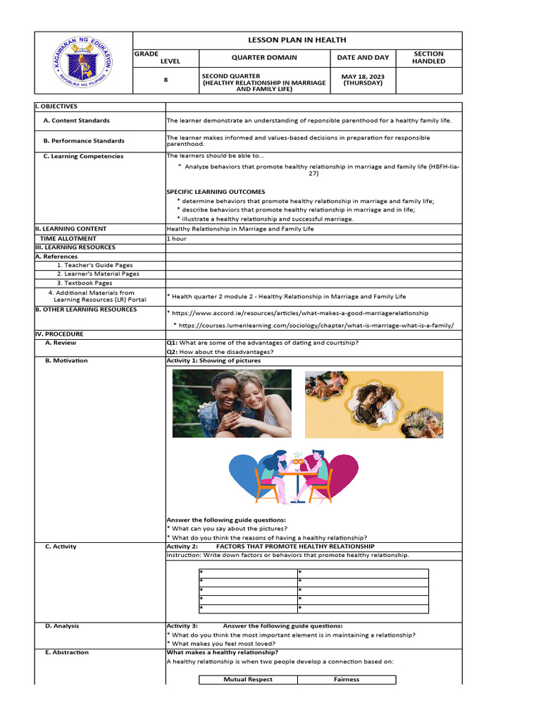Elly Rose Lesson Plan | PDF | Learning | Lesson Plan