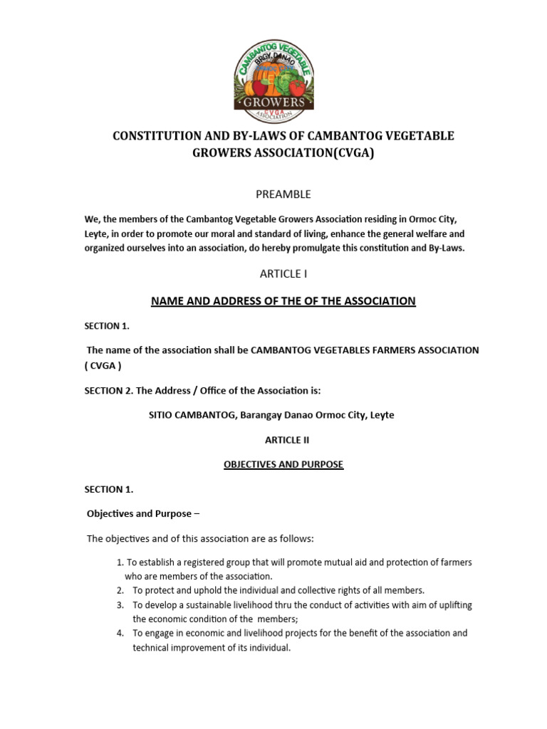 Cvga CBL | PDF | Quorum | Ratification