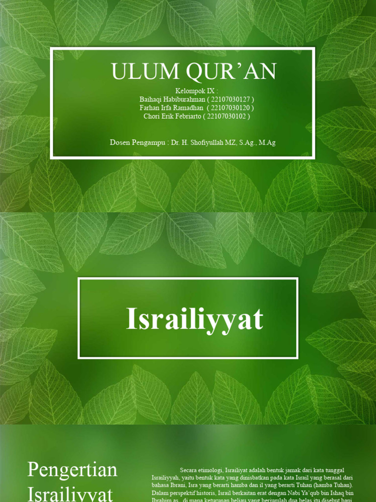 Ulum Quran KELOMPOK 9 | PDF | Agama & Spiritualitas