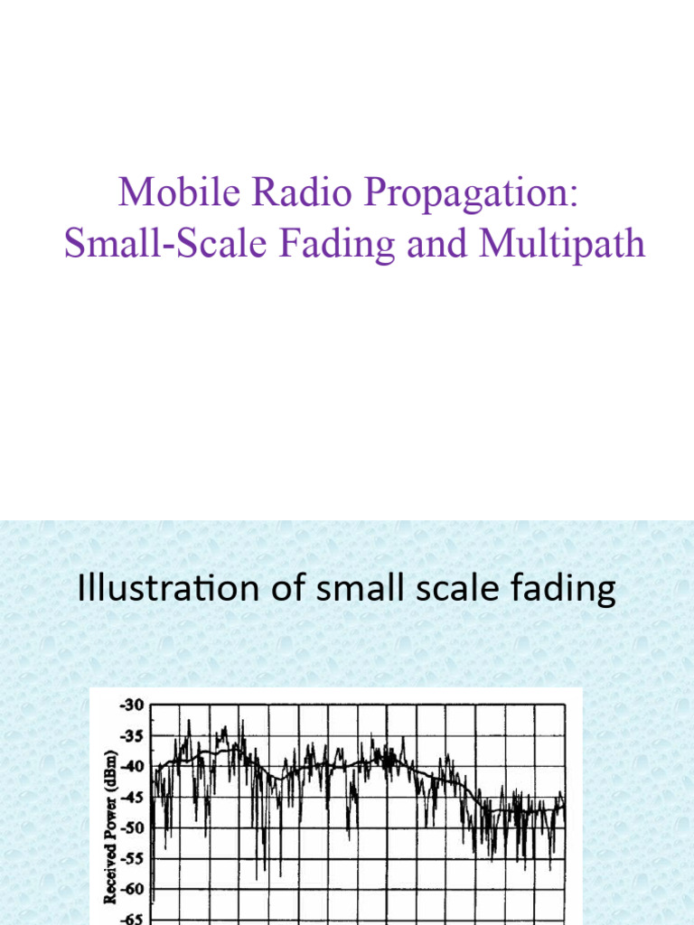 Understanding Small-Scale Fading in Mobile Radio | PDF | Bandwidth (Signal Processing ...