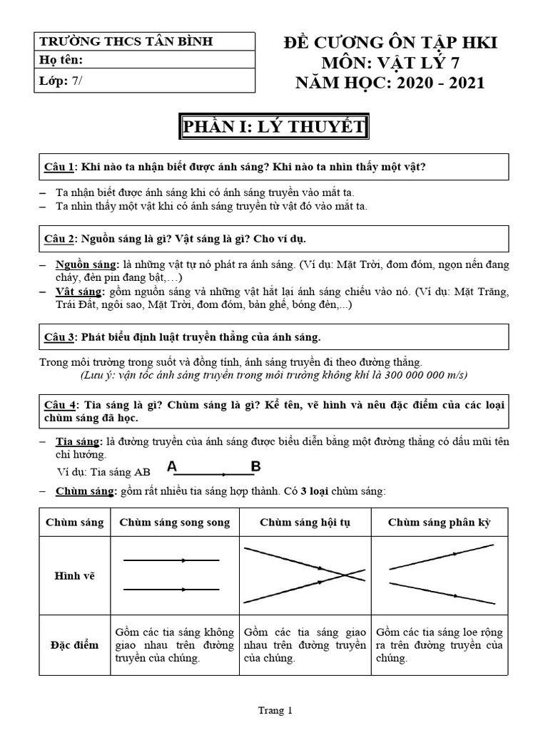 De Cuong Ly 7 Hki 20-21 912202014 | PDF
