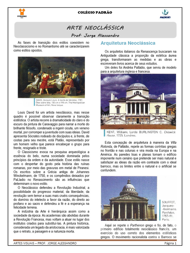 Material - Arte Neoclássica | PDF | Renascimento | Barroco