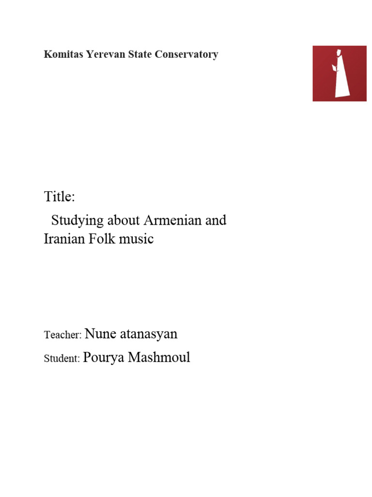 Armenian Folk Music | PDF | Scale (Music) | Mode (Music)