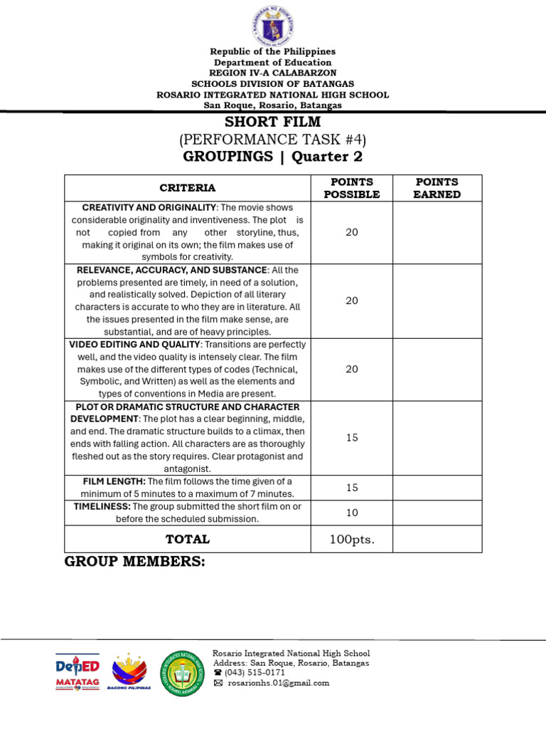 Student Film Project Guidelines | PDF | Creativity | Human Communication