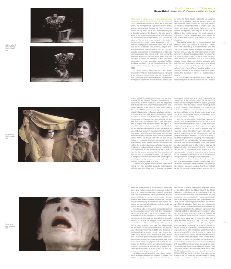 Butô Dance Origins and Evolution | PDF | Dances | Performing Arts