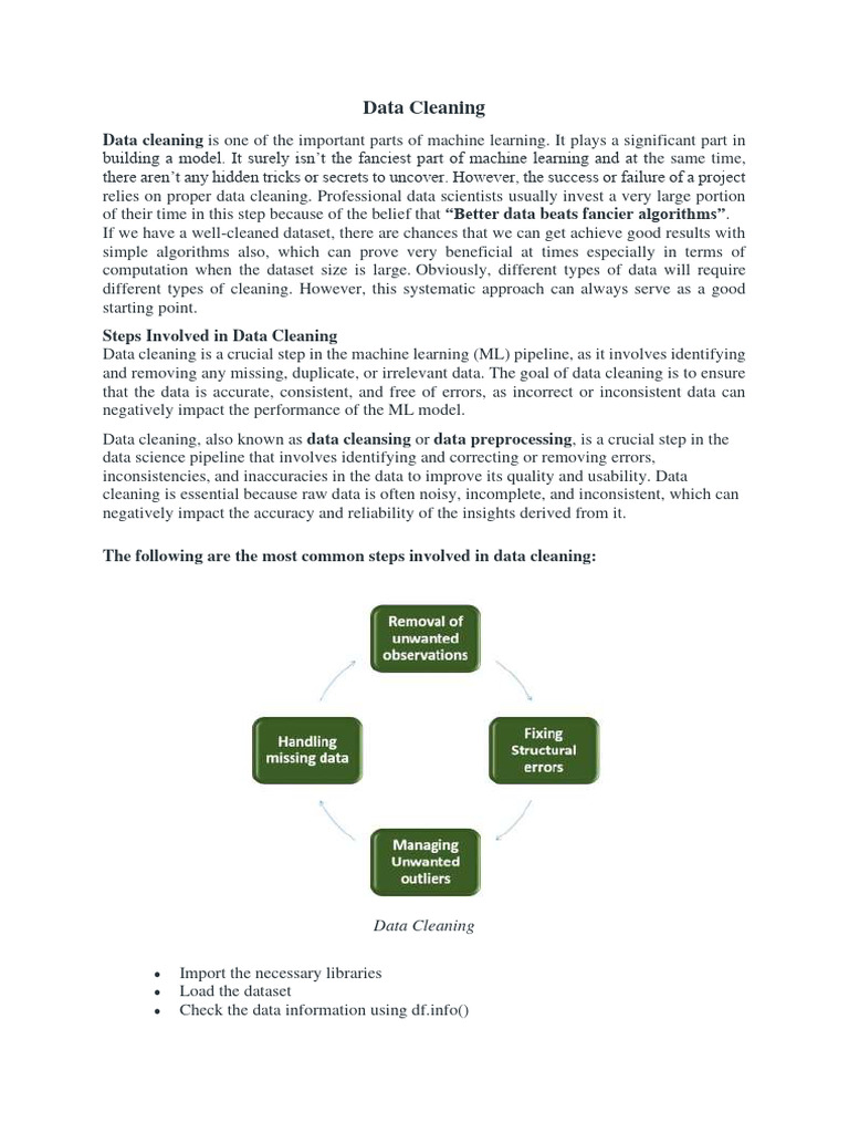 data cleaning | PDF | Data | Statistics