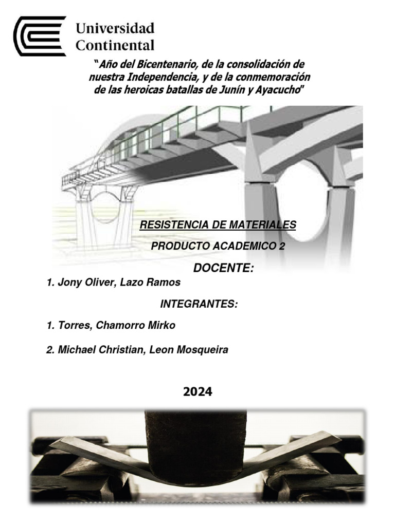 Pa2 Resistencia de Materiales | PDF | Esfuerzo cortante | Esfuerzo de ...