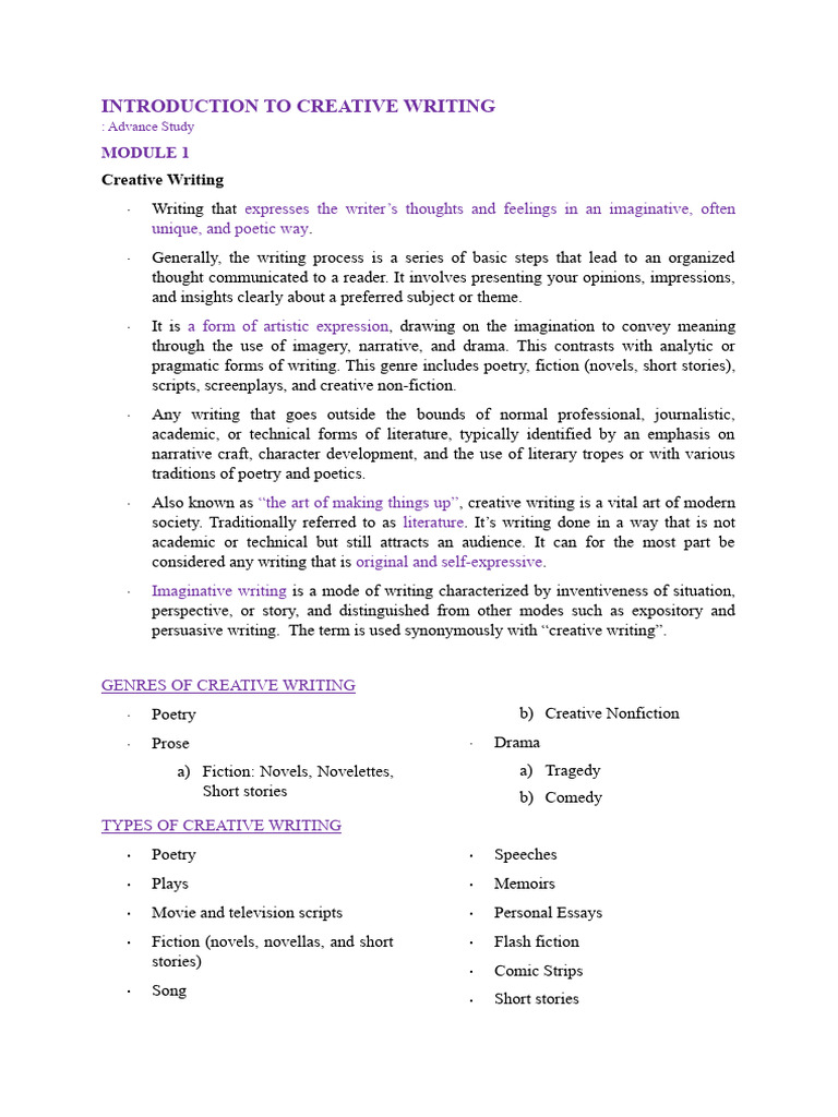  ADV S Creative Writing PDF Senses Rhyme