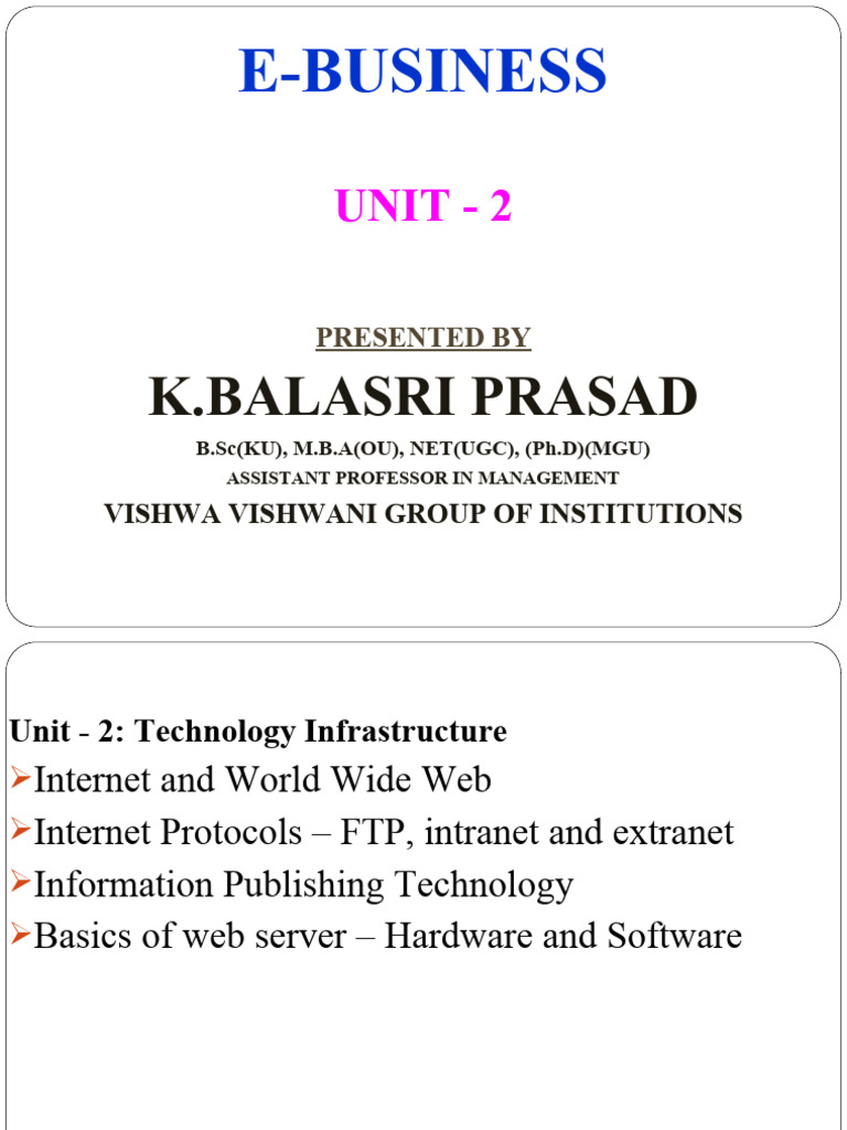 E Business Unit 2 | Download Free PDF | World Wide Web | Internet & Web