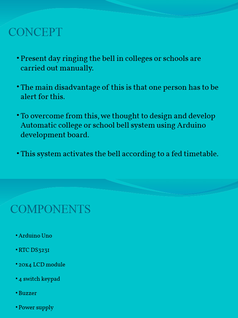 Automatic School Bell System | PDF | Arduino | Electrical Engineering