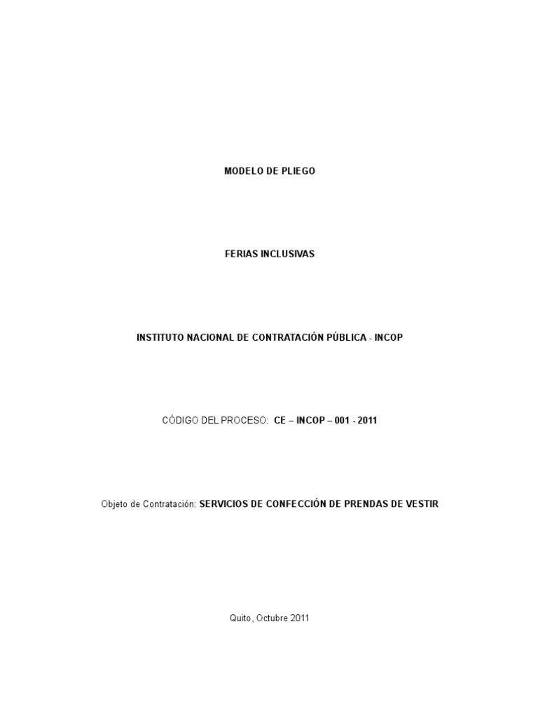 FI Incop | PDF | Oferta (economía) | Calidad (comercial)