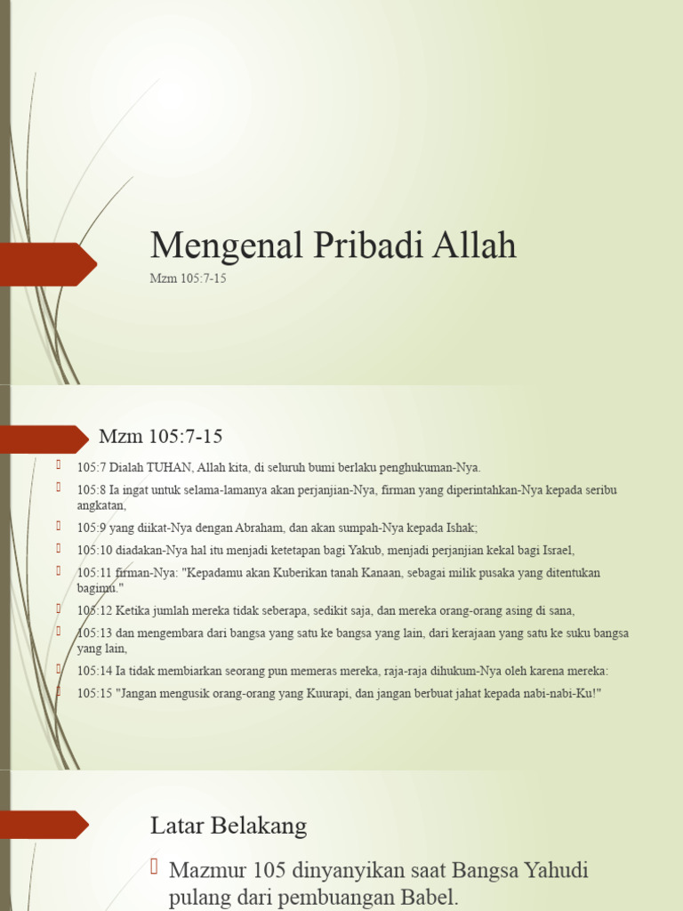 Mengenal Pribadi Allah | PDF