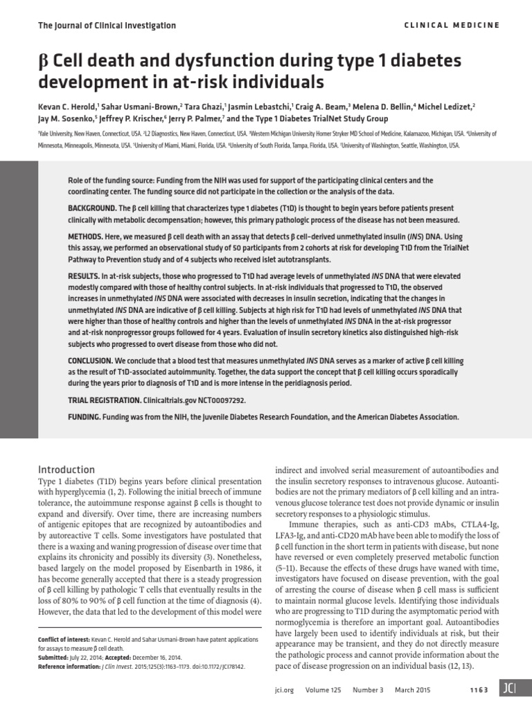 JCI78142 | Download Free PDF | Causes Of Death | Medicine