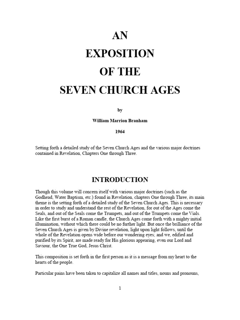 An Exposition of The Seven Church Ages | PDF