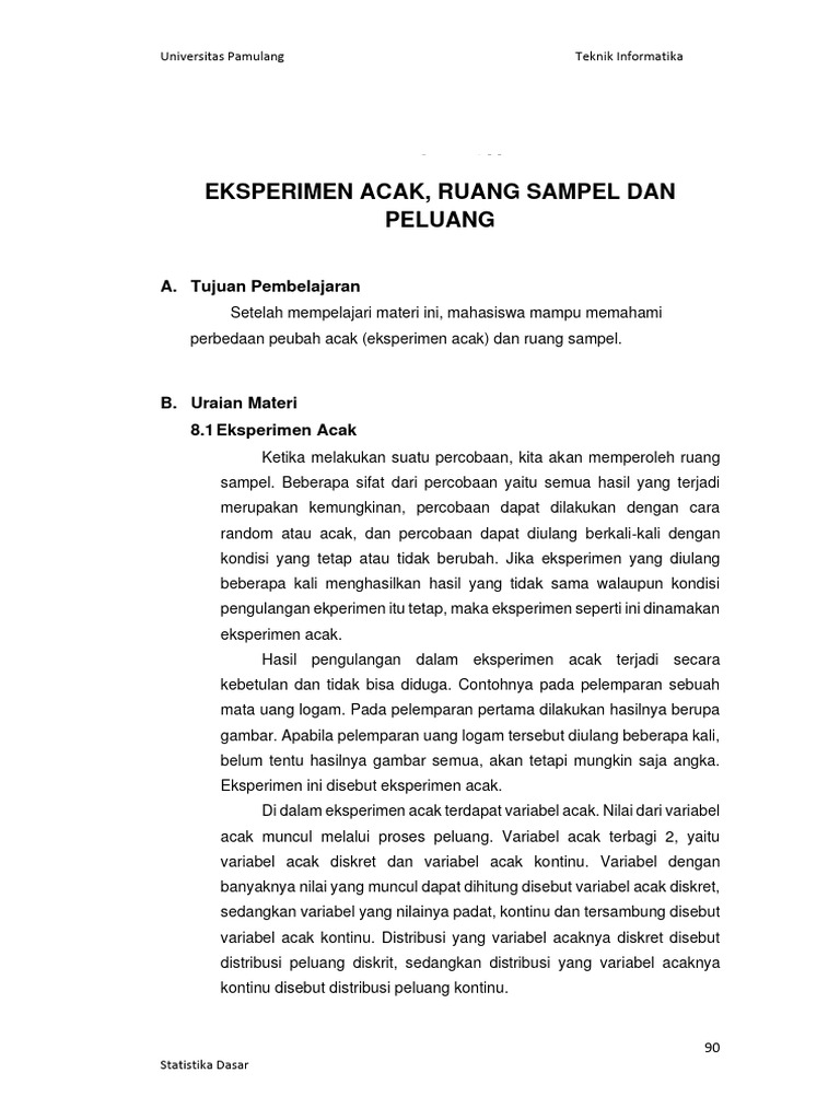 Cara Menentukan Ruang Sampel | PDF