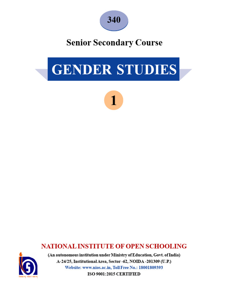 Gender Studies Course Overview | PDF | Gender | Gender Studies
