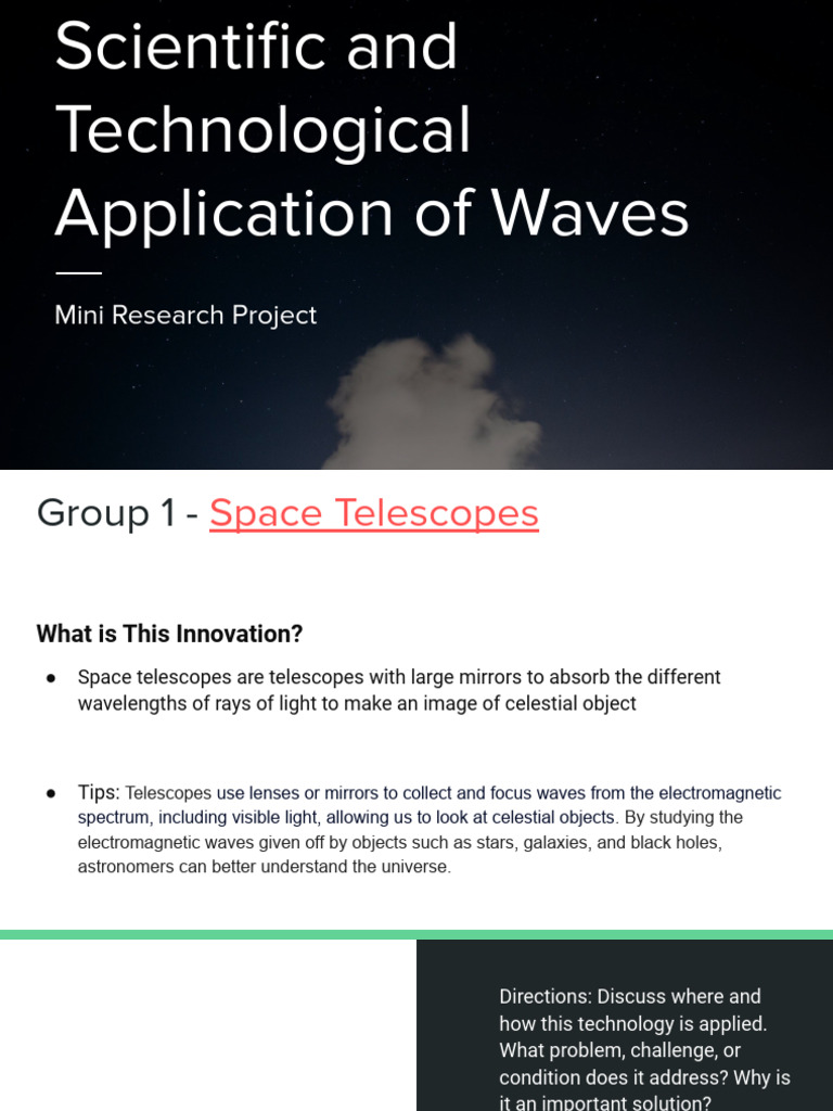 Applications of Waves - Mini Research Slidedeck 10F | PDF | Radar ...