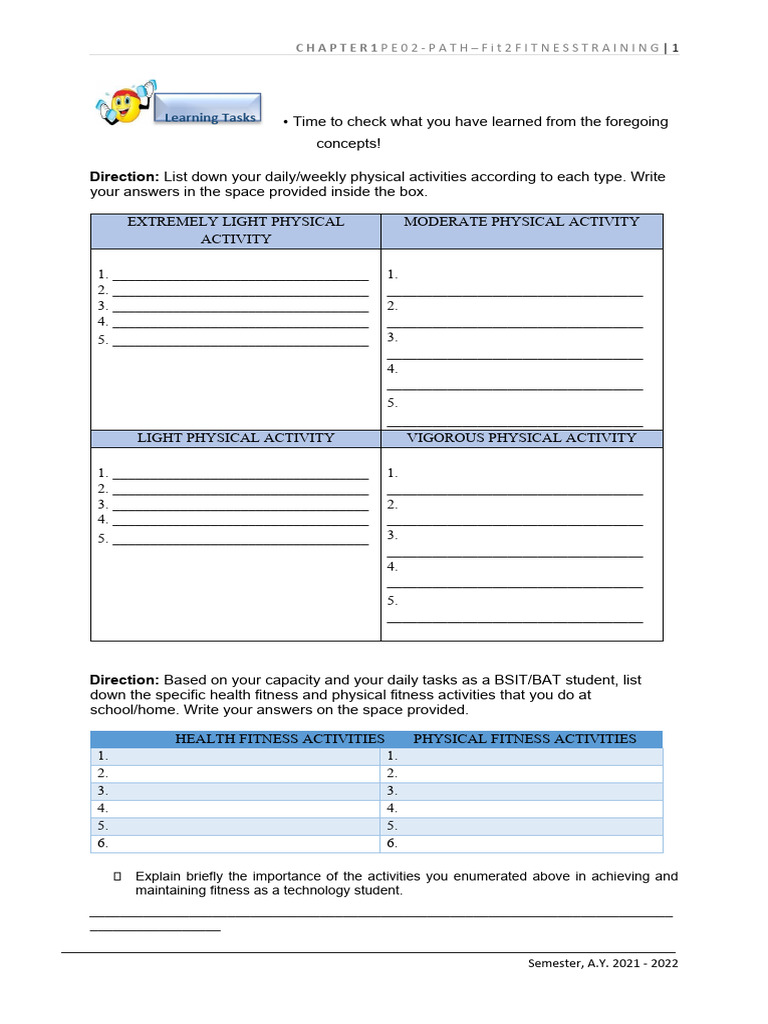 Fitness Activity Tracking for Students | PDF | Physical Fitness