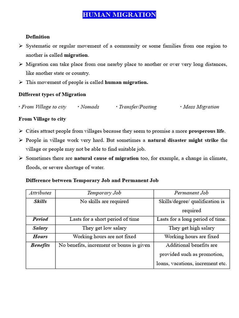 Human Migration | PDF | Human Migration