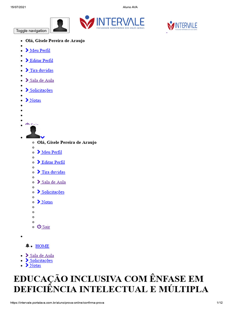 Aluno AVA | PDF | Linguagem de sinais | Surdez