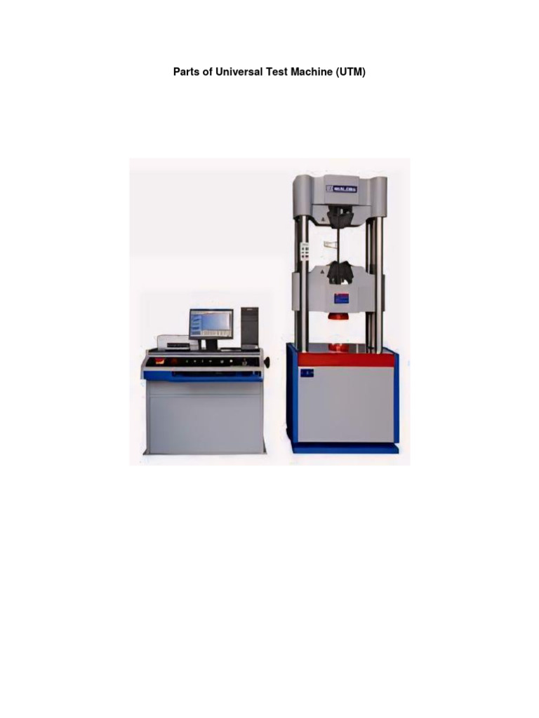 Parts of Universal Test Machine (UTM) | PDF